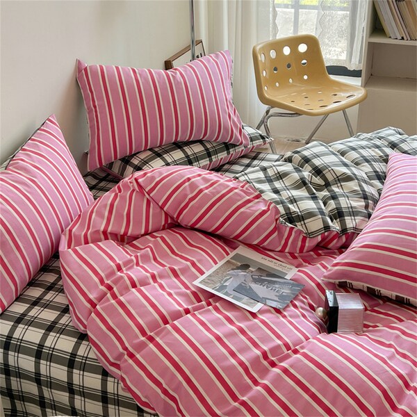 Pink Gray Bedding - Etsy