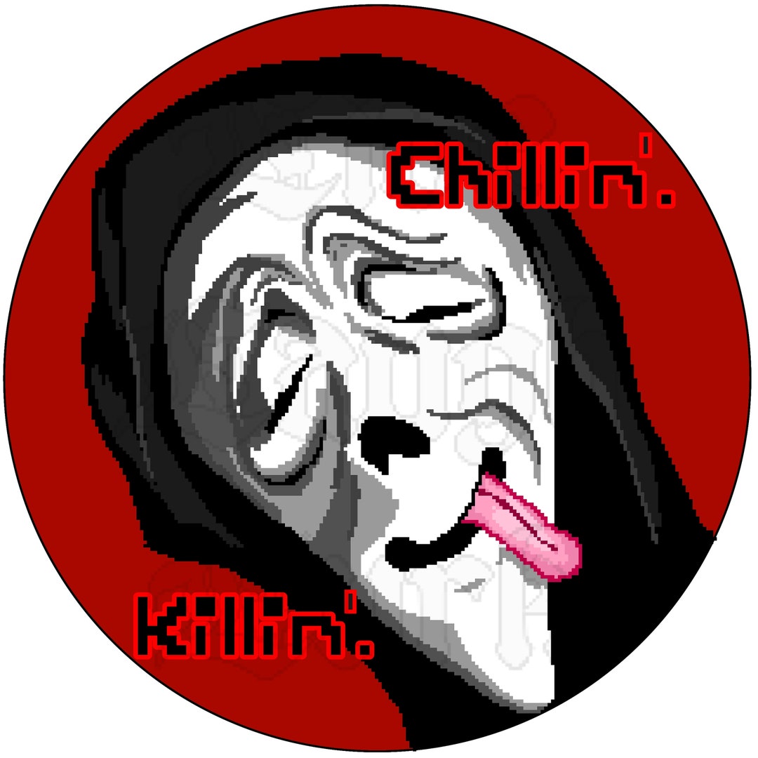 Chillin' + Killin' Ghost Face Red (without Watermark) - Etsy