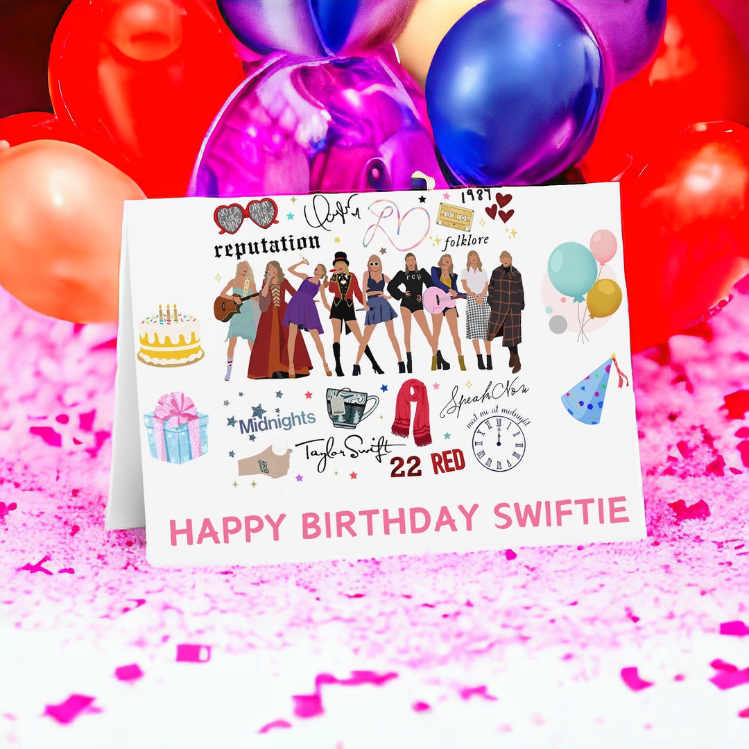 Taylor Swift Inspired Birthday Card, Swiftie, Lyrics, Swiftie Birthday ...