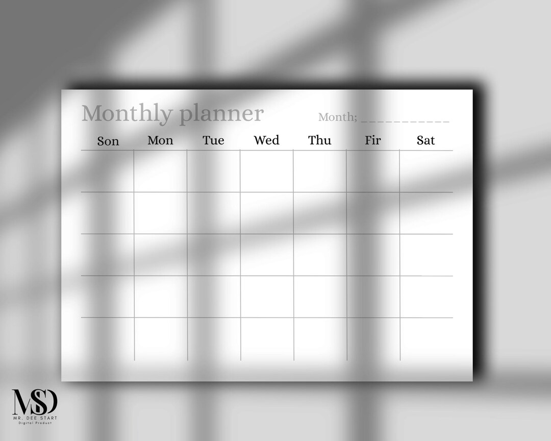 Printable Monthly Planner: Customizable Sections, A4/A5/A6 (digital ...