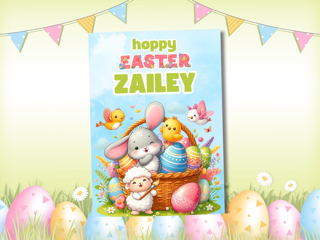 Personalized Easter Coloring Book for Kids, Easter Basket Stuffer ...
