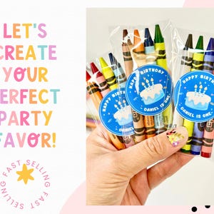 Personalized Crayon Pack Party Favor – Custom 4-pack Crayola Crayons ...