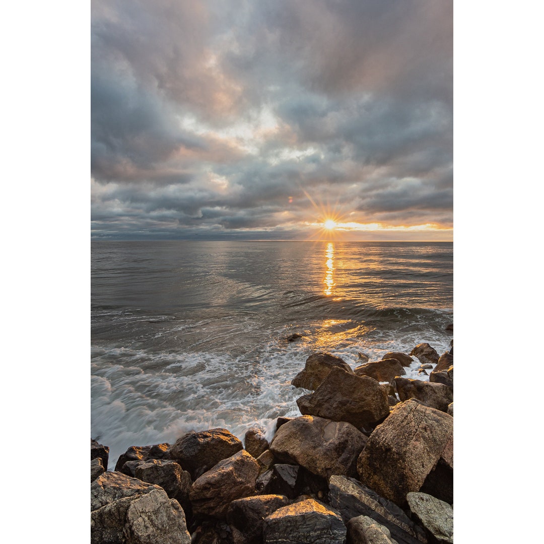 Coastal New England Sunrise Print | Hampton Beach NH | Landscape ...