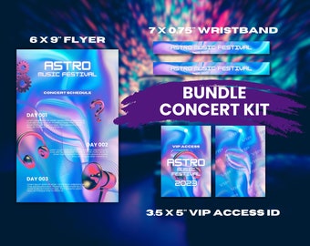 Music Festival Themed VIP Pass Party Invitation. Ultra Themed Festival ...