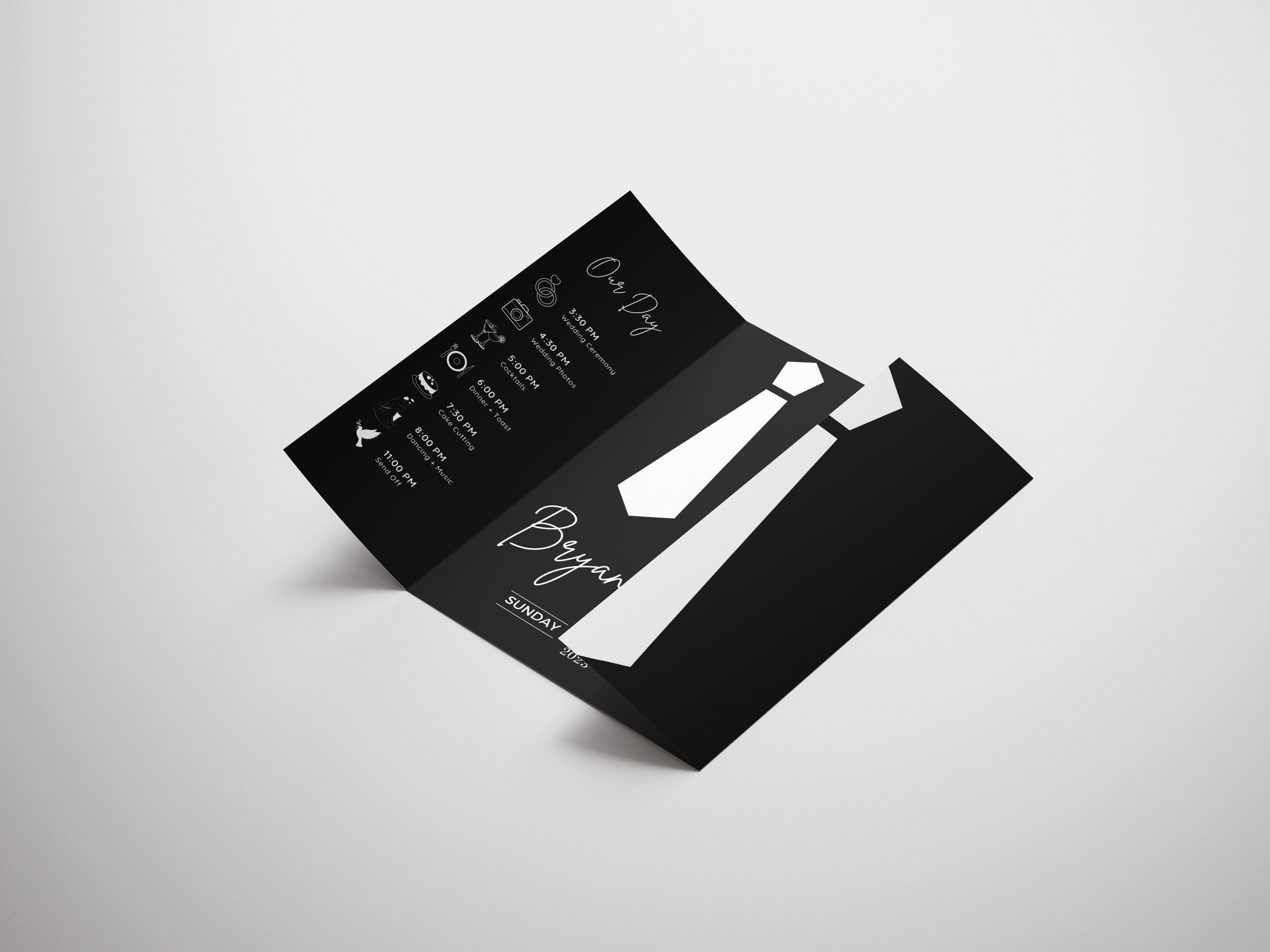 LGBTQ Minimalist Wedding Invitation Gatefold Gay Wedding Invitation ...