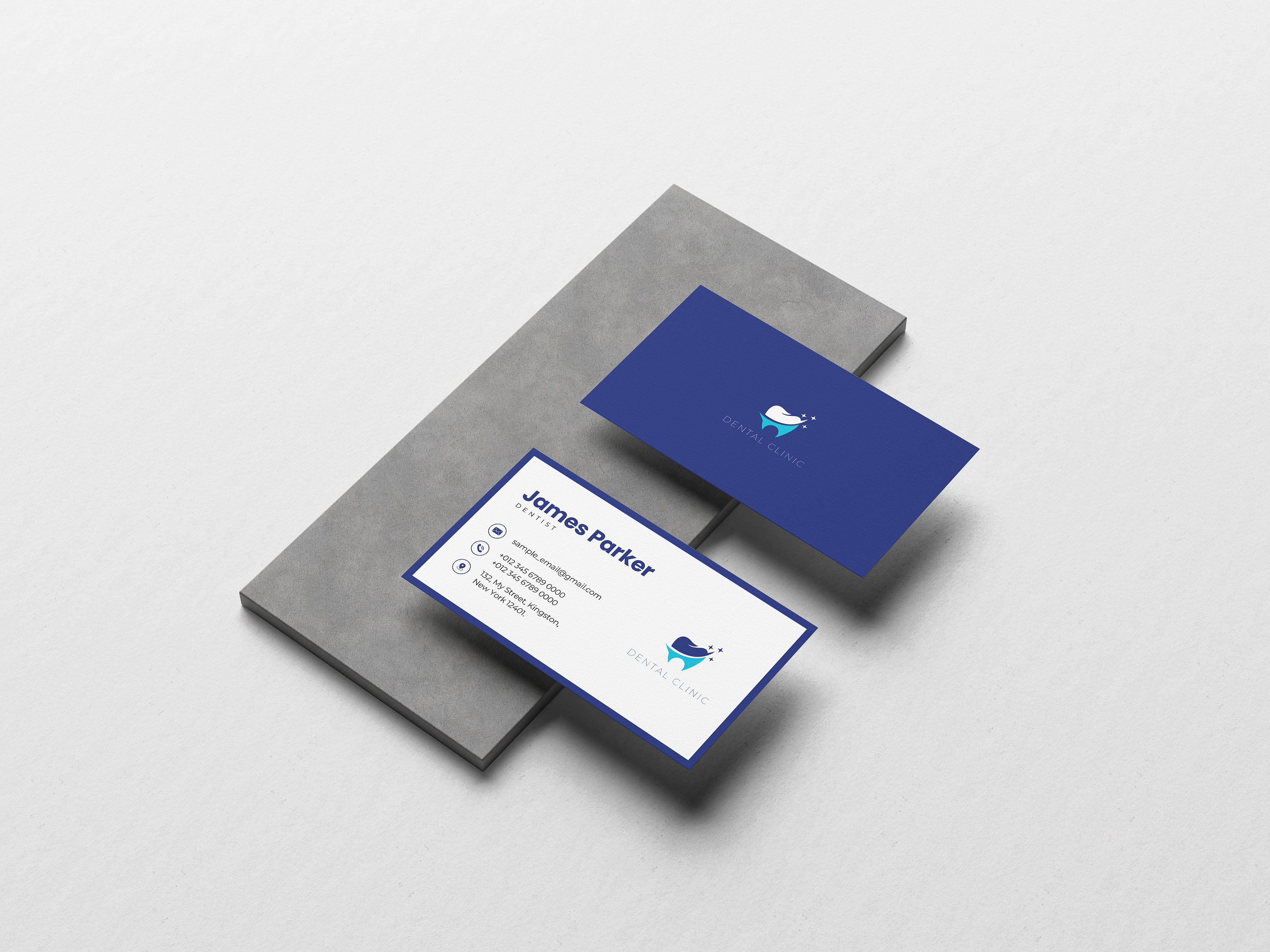 Dentist Business Card, Printable Editable Dentist Business Card, Blue ...