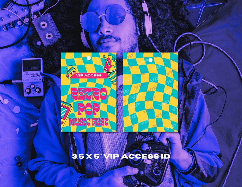 Printable and Editable Retro Pop Music Festival Kit, Music Festival ...