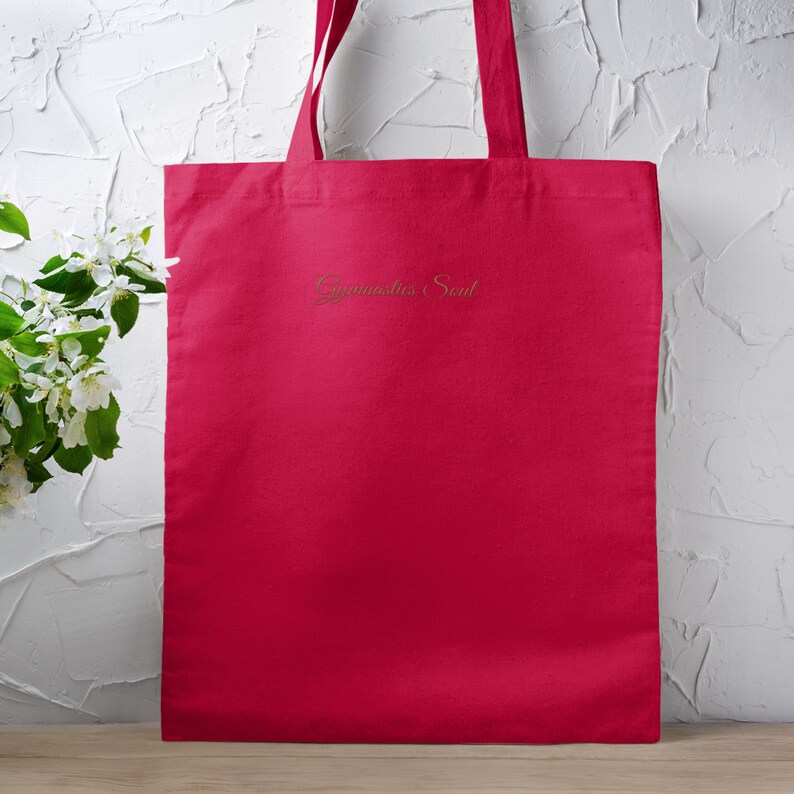 Embroidered Gymnastics Canvas Tote Bag for Gymnast Gift Embroidery ...