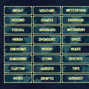 Animated Forest Stream Overlay Pack for Twitch and Youtube, Twitch ...