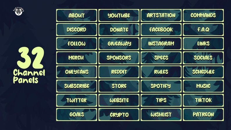 Animated Forest Stream Overlay Pack for Twitch and Youtube, Twitch ...