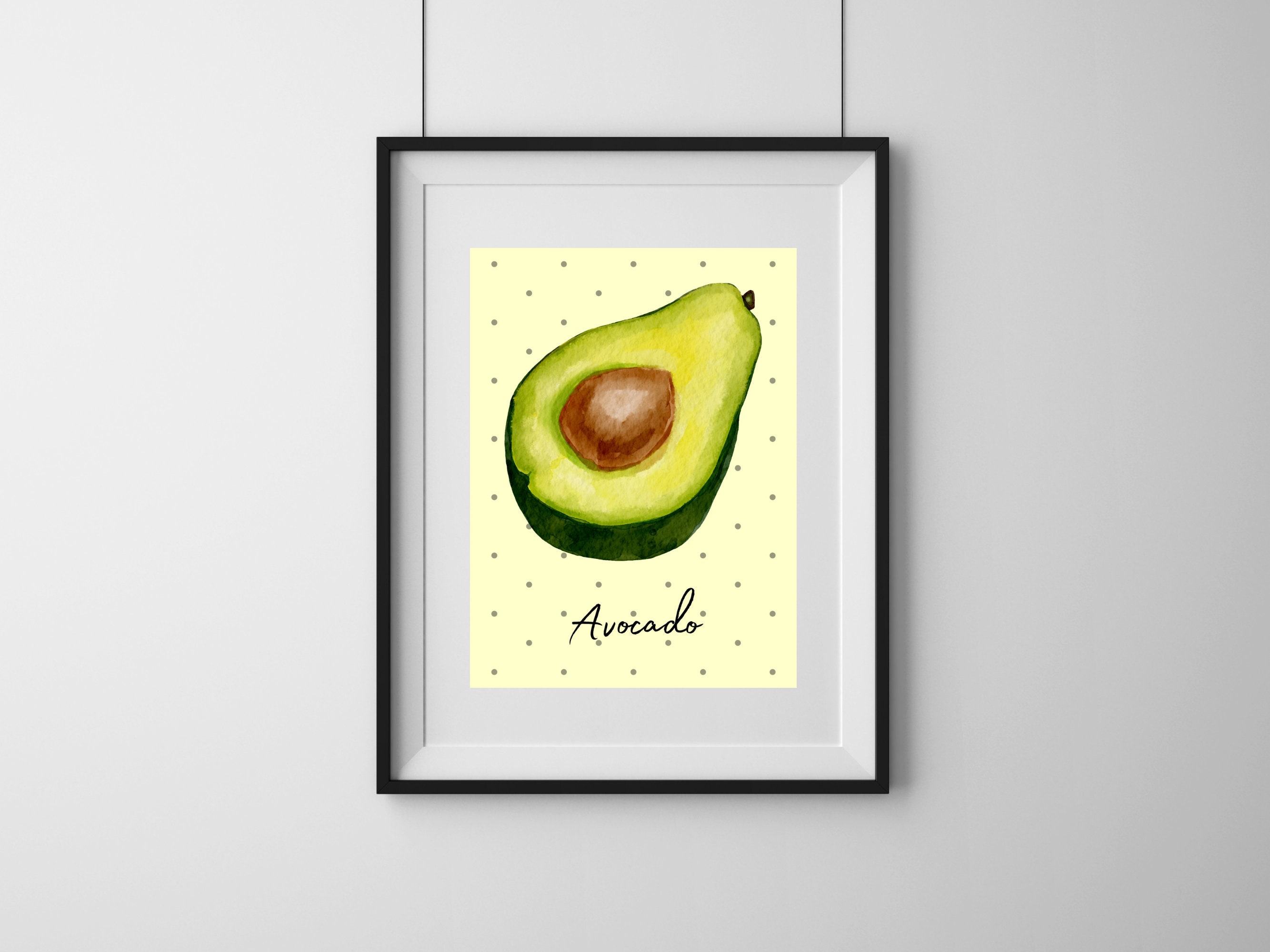 Avocado Wall Art, Avocado Print, Avocado Digital Print, Avocado ...