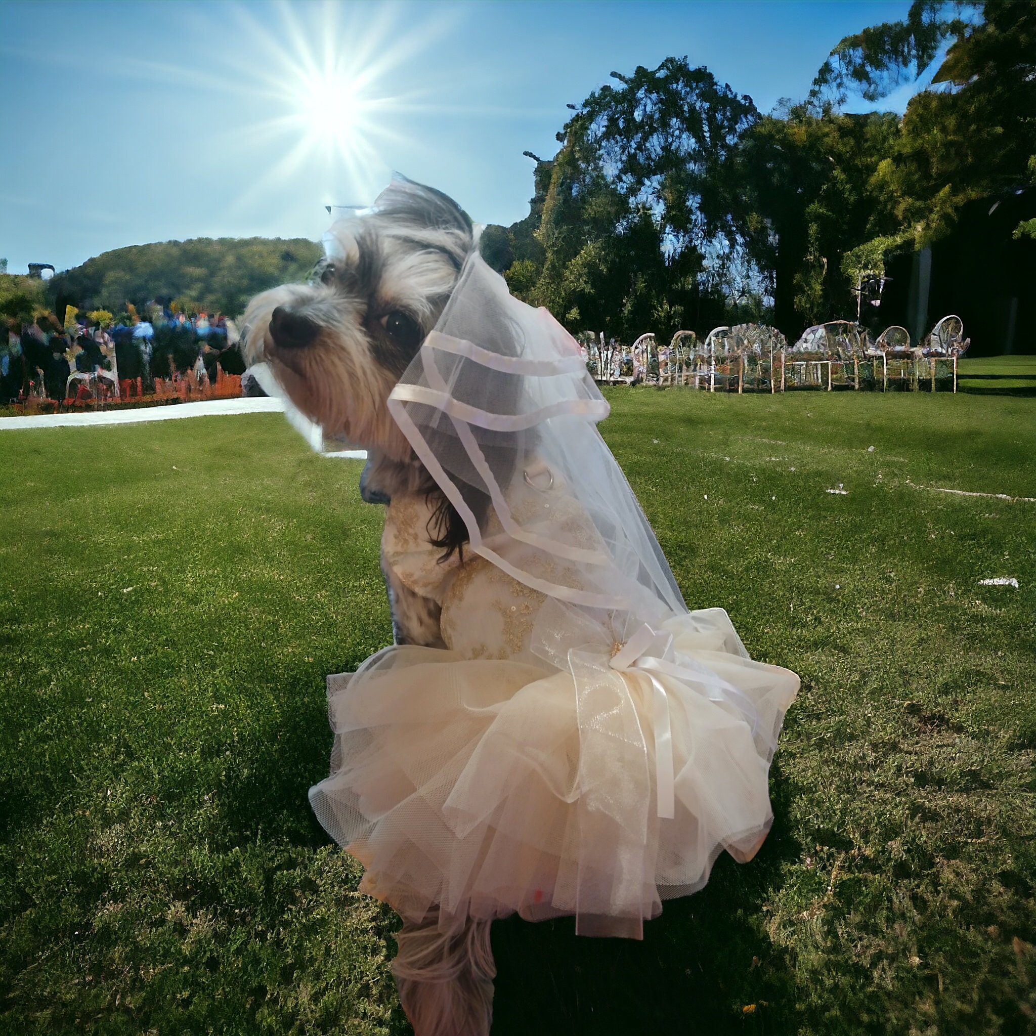 Dog Wedding Gown, Dog Wedding Dress, Dog Wedding Outfit, Dog Wedding ...