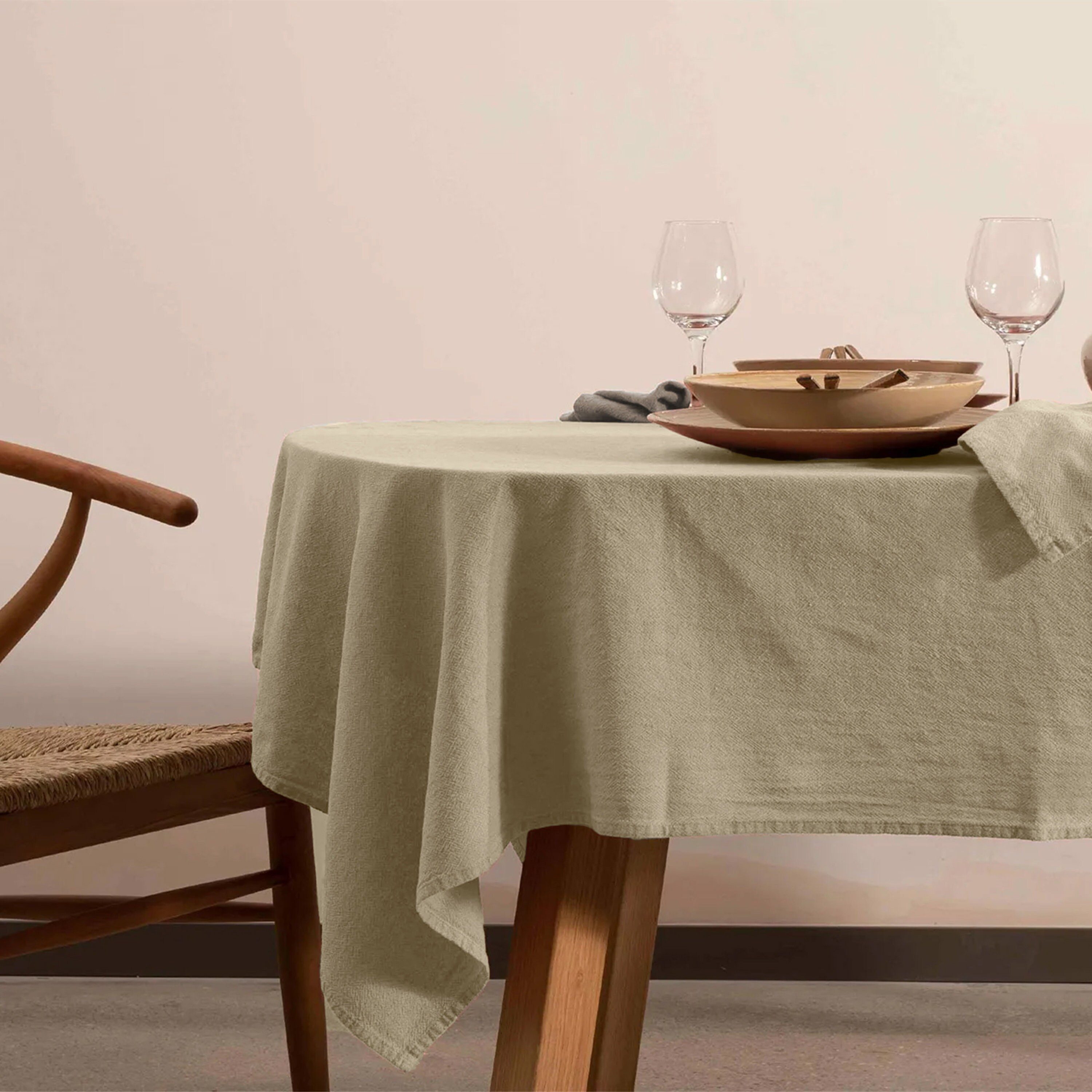 Stonewashed Cotton Dining Tablecloth Luxury Rectangular - Etsy