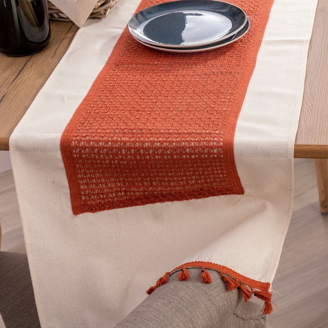 Natural Linen Vintage Table Runner, Soft Modern Table Decor, Various ...
