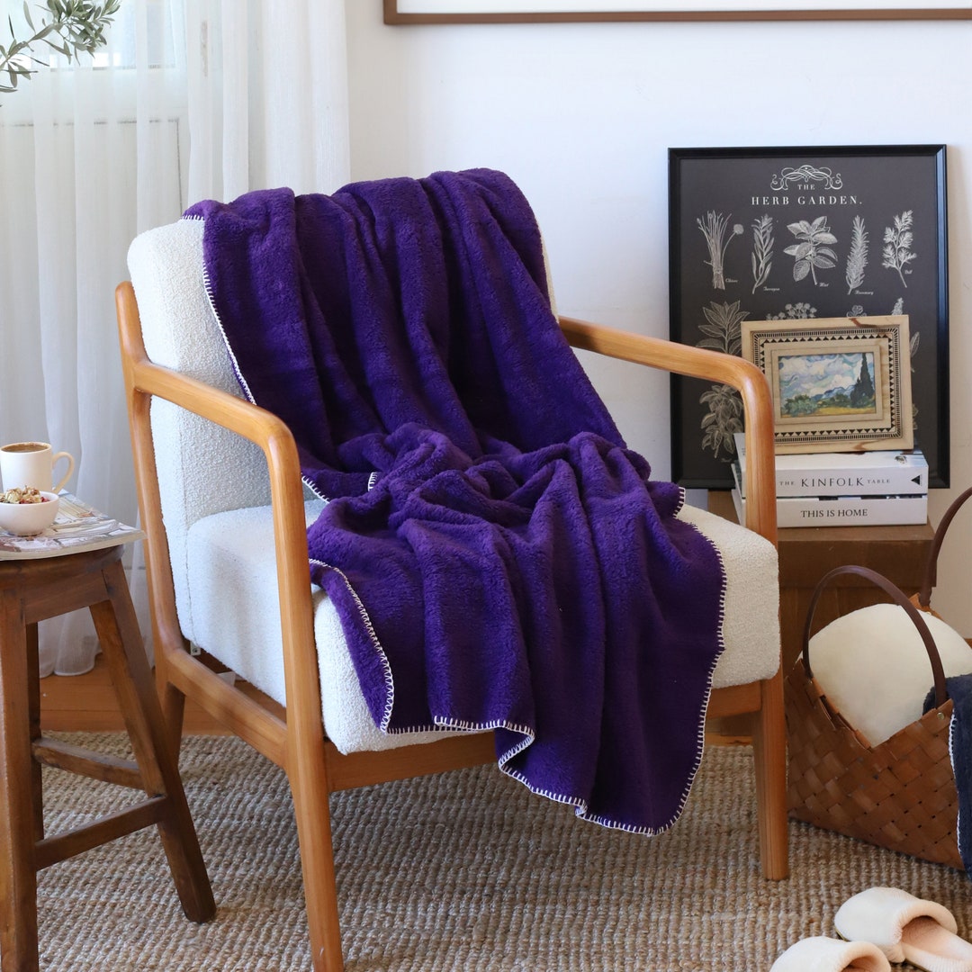 Wellsoft Living Room Tv Blanket, Plush Farmhouse Sofa Cover, Soft ...