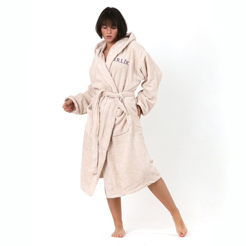 Personalized Embroidered Cotton Robe, Custom Spa Kimono, Handmade - Etsy