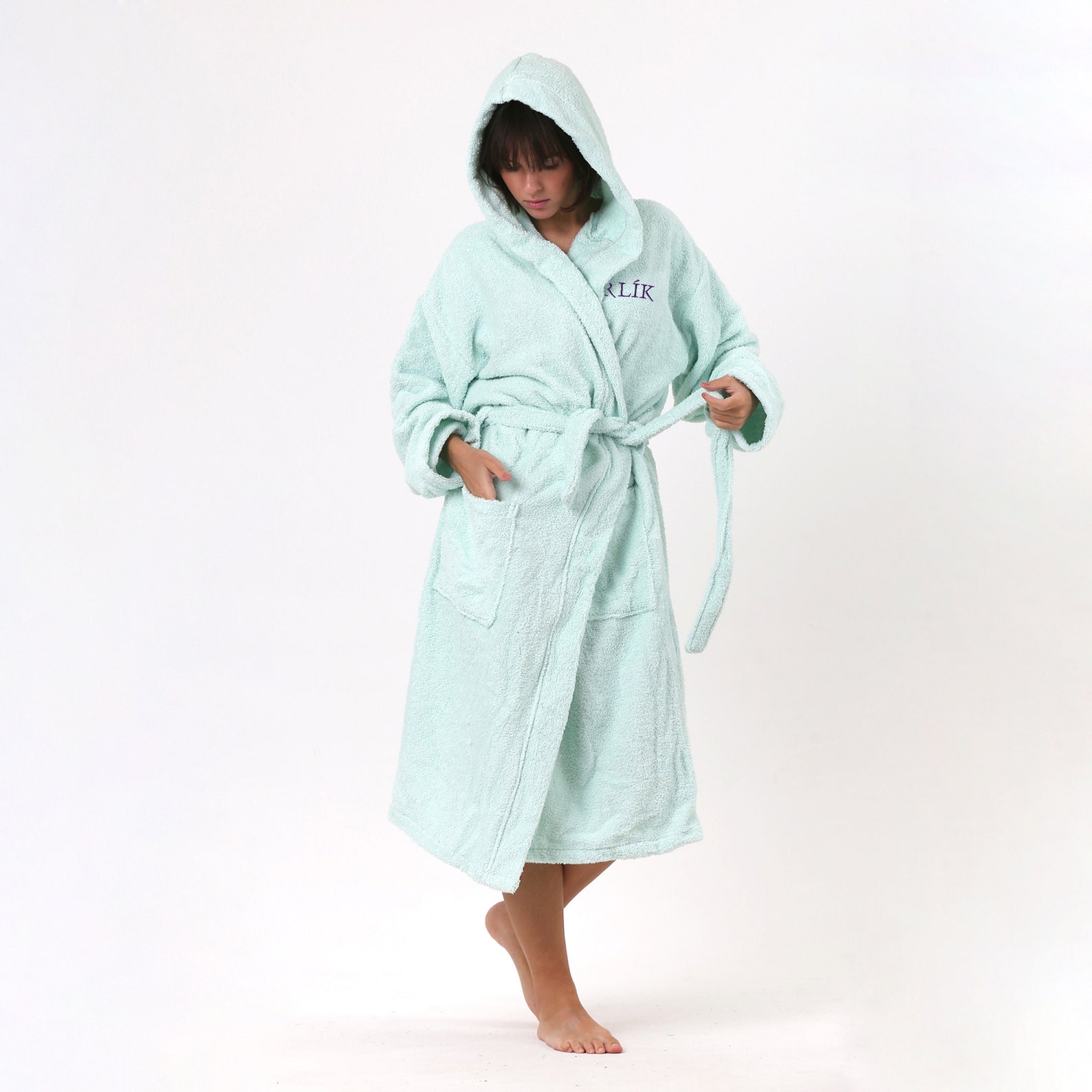 Personalized Embroidered Cotton Robe, Custom Spa Kimono, Handmade - Etsy