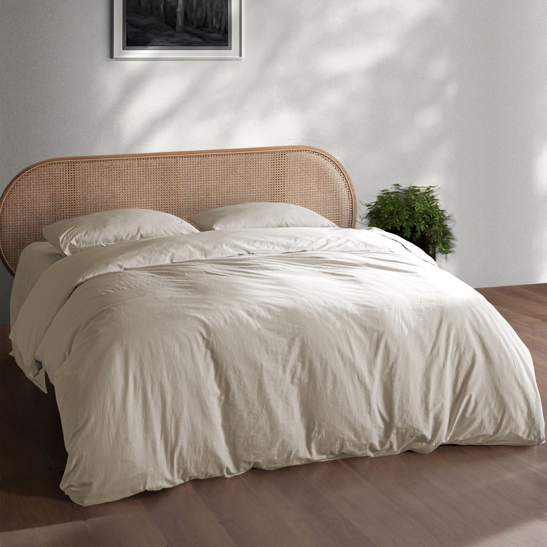 Turkish Cotton Duvet Cover, Breathable Rustic Bedding - Etsy