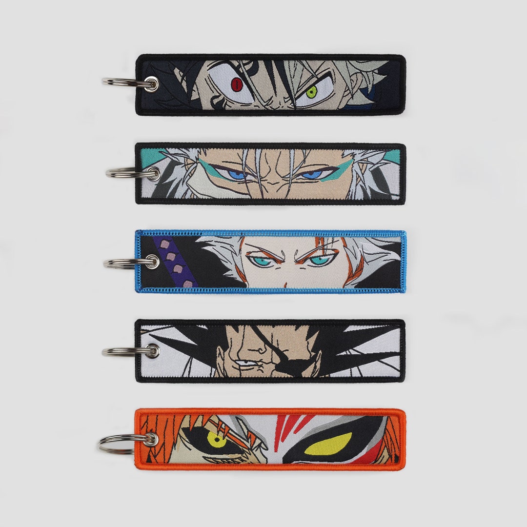 Anime Embroidered Keychain / Anime Jet Tag - Etsy