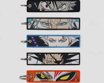 Anime Embroidered Jet Tag / Anime Keychain - Etsy