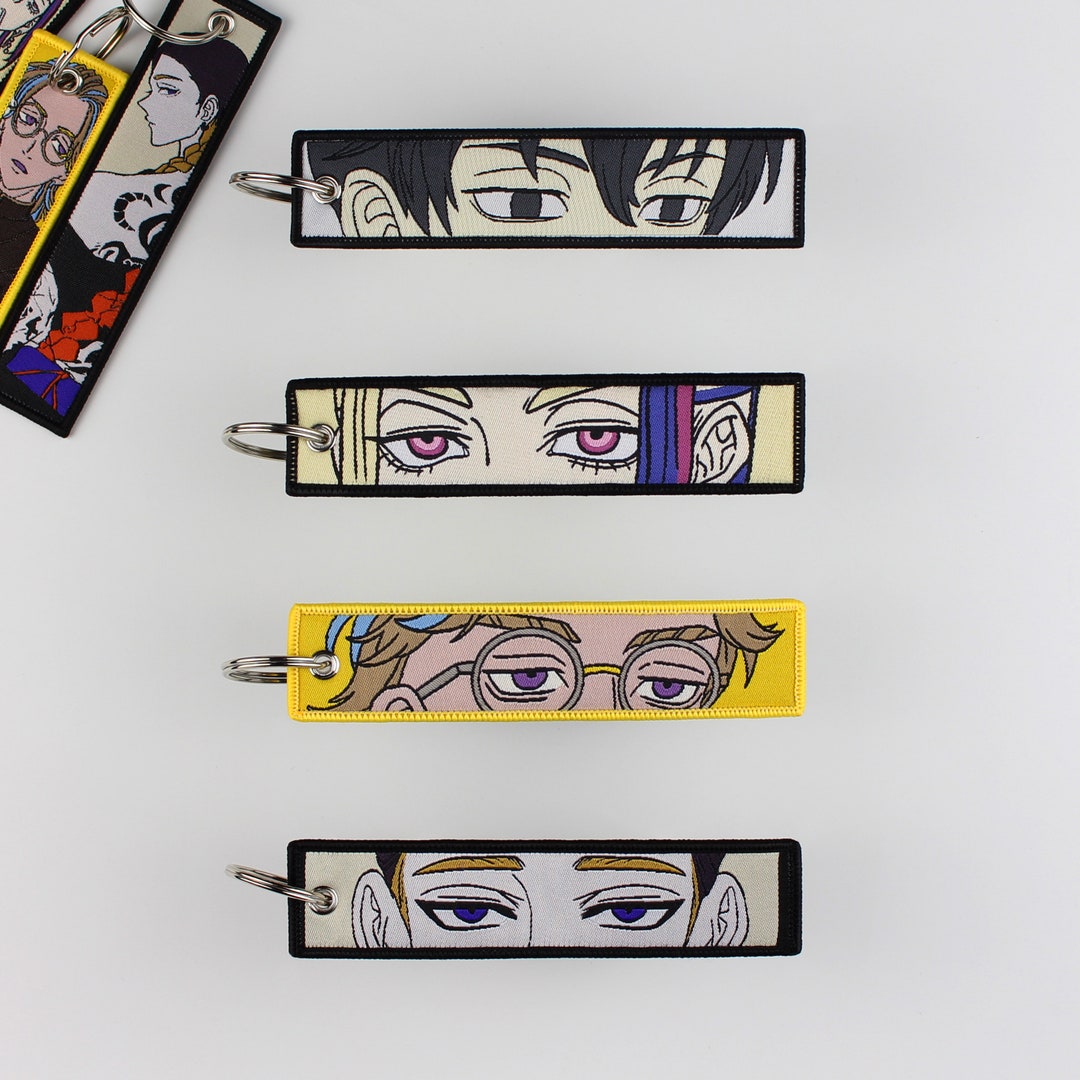 Anime Embroidered Keychain / Anime Jet Tag - Etsy