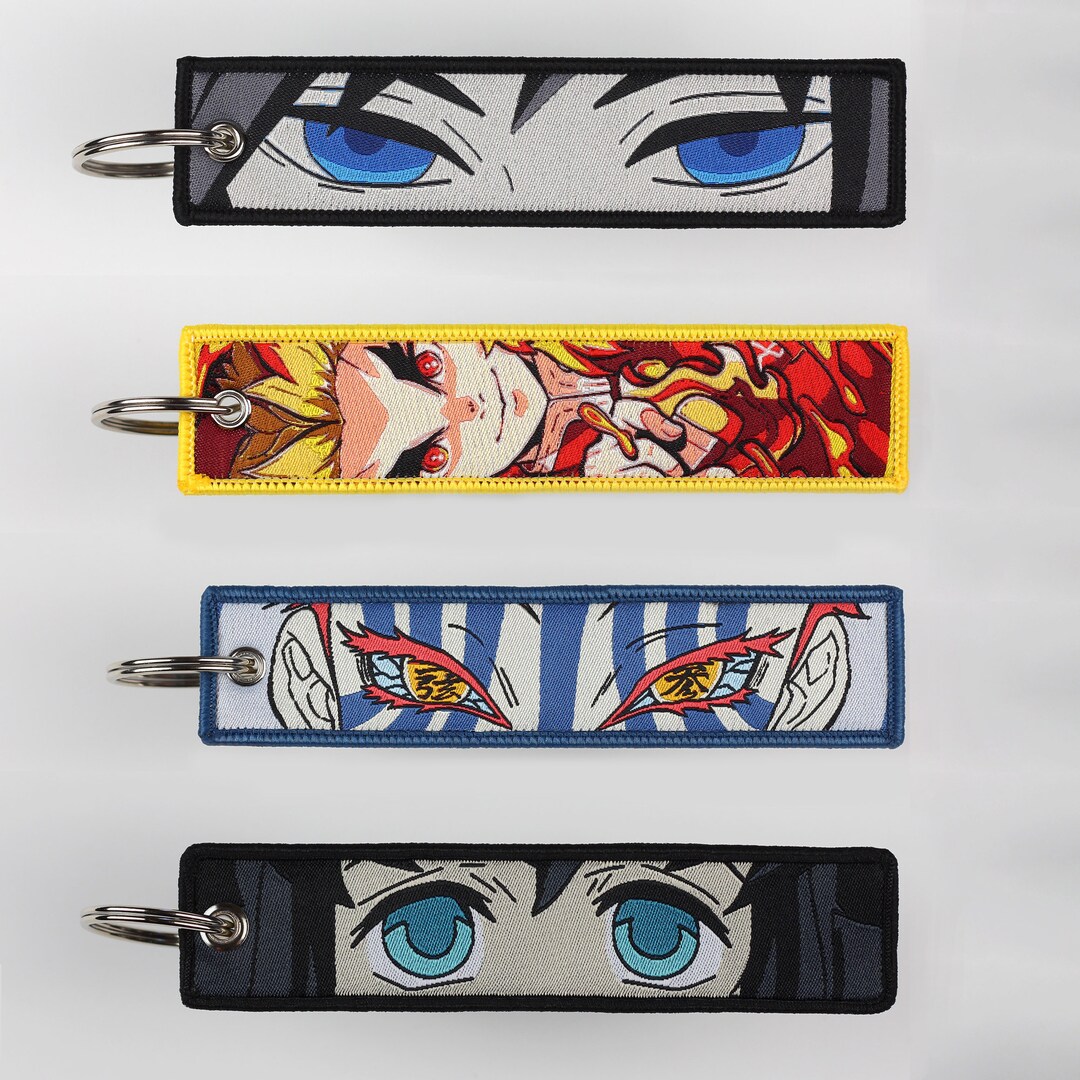 Anime Embroidered Keychain / Anime Key Tag Jet Tag - Etsy