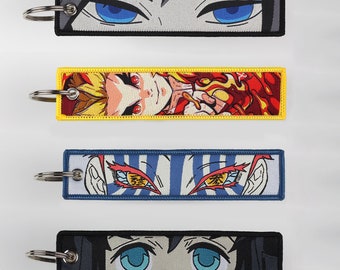 Anime Embroidered Jet Tag / Anime Keychain - Etsy