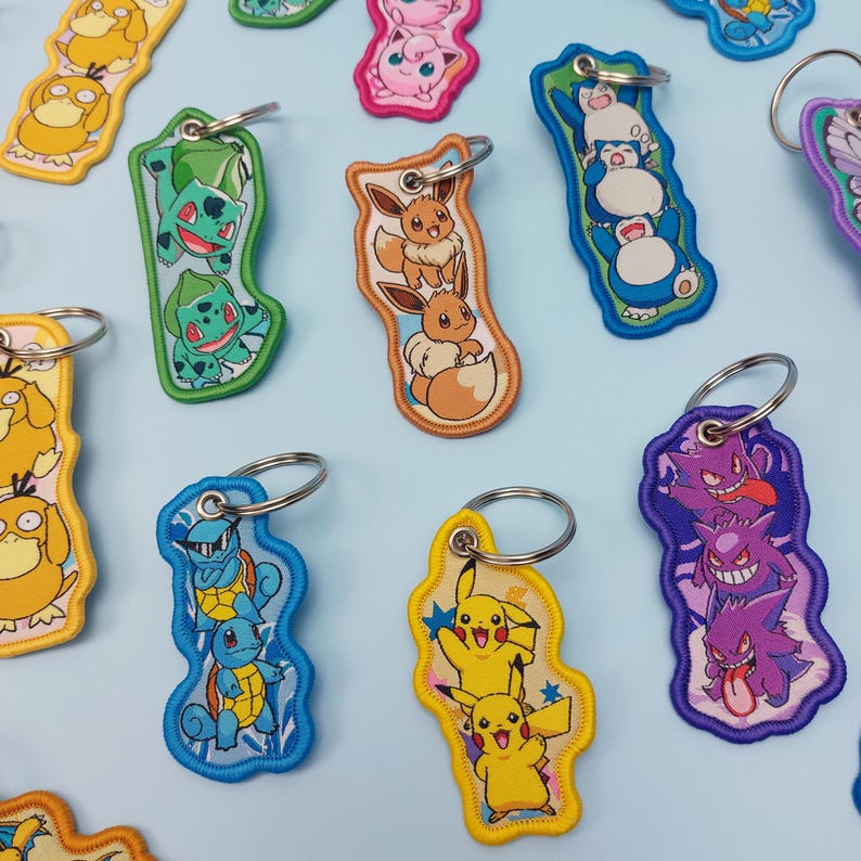 Anime Embroidered Keychain Jet Tag - Etsy