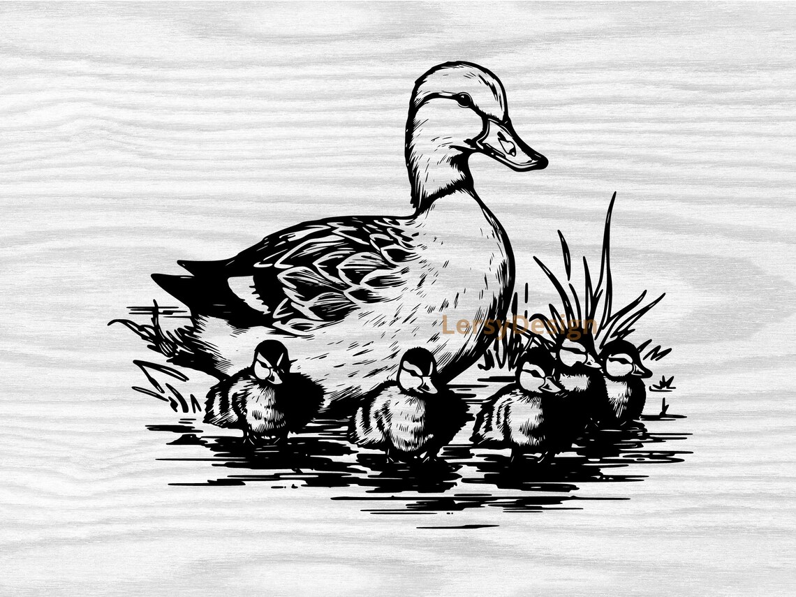 Duck Clipart Vector File Svg Instant Download Baby Duck Files for ...