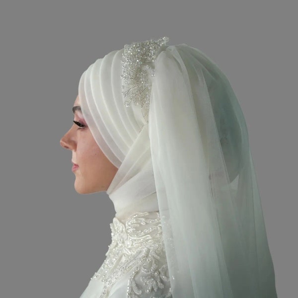 Bridal Hijab - Etsy
