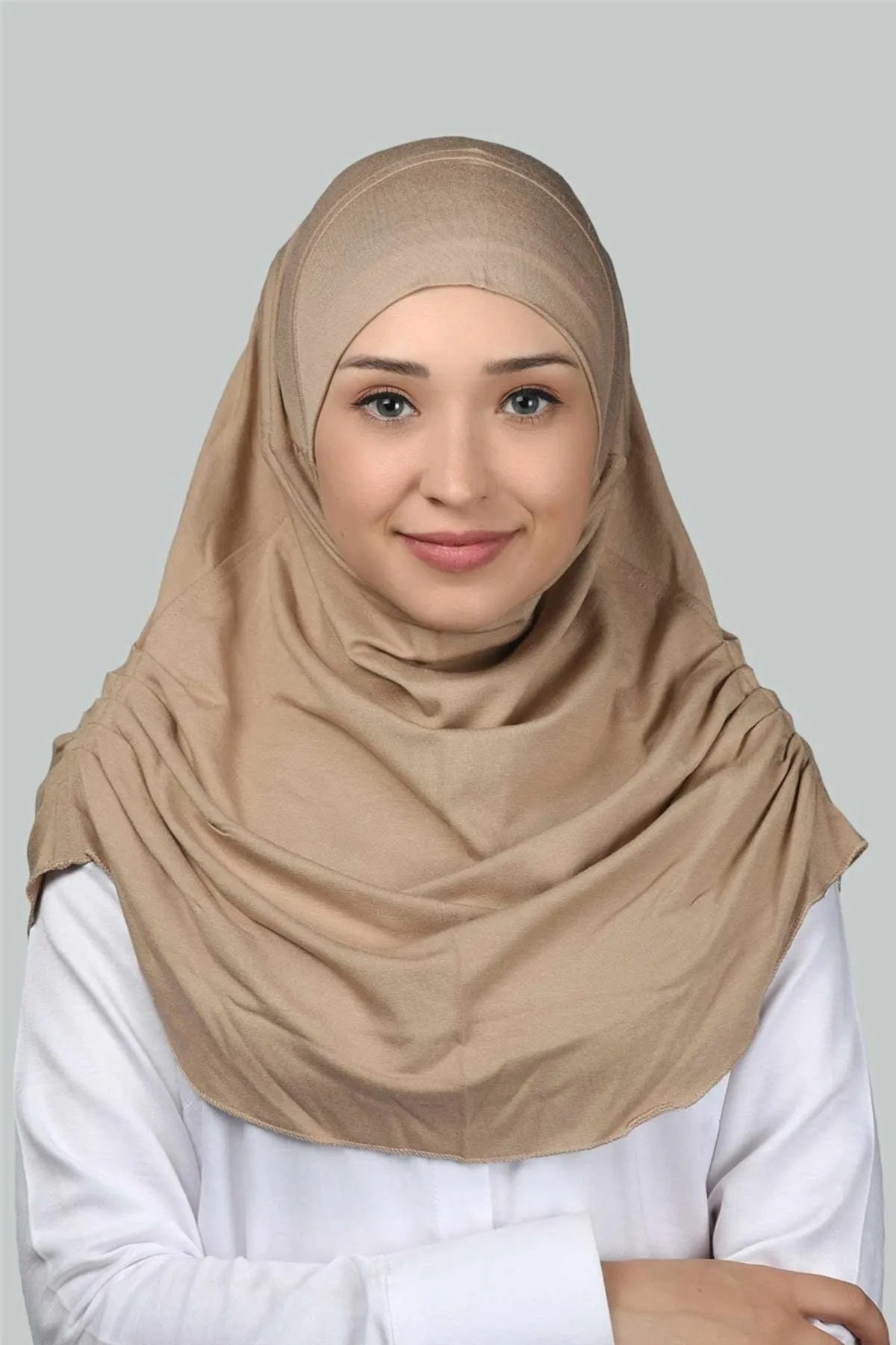 Ready to Wear Made Shawl Hijab, Ready Prayer Shawl Scarf Turban,drapped ...