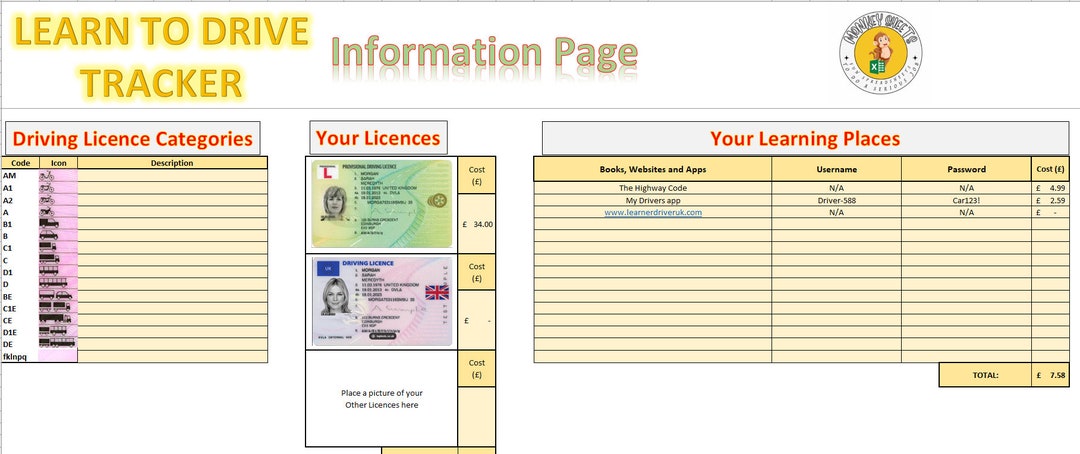 Learn to Drive Tracker - Etsy