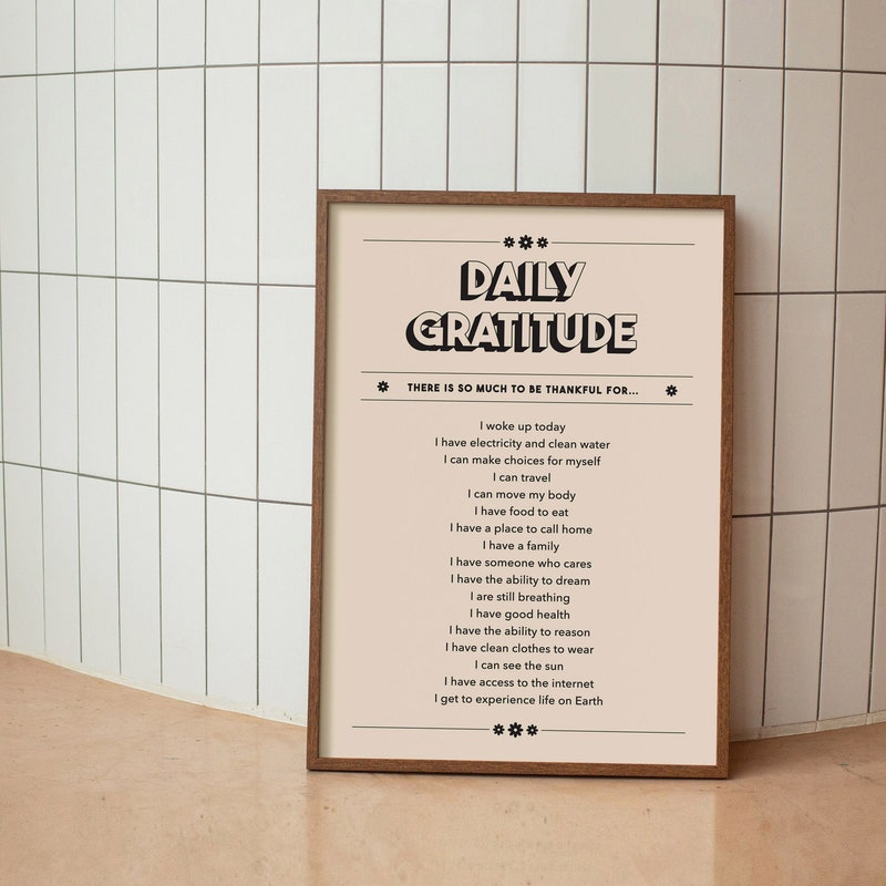 Gratitude Print - Etsy