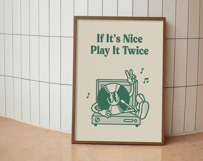 Retro Music Poster, Vinyl Record Poster, Trendy Art Print, Trendy Wall ...