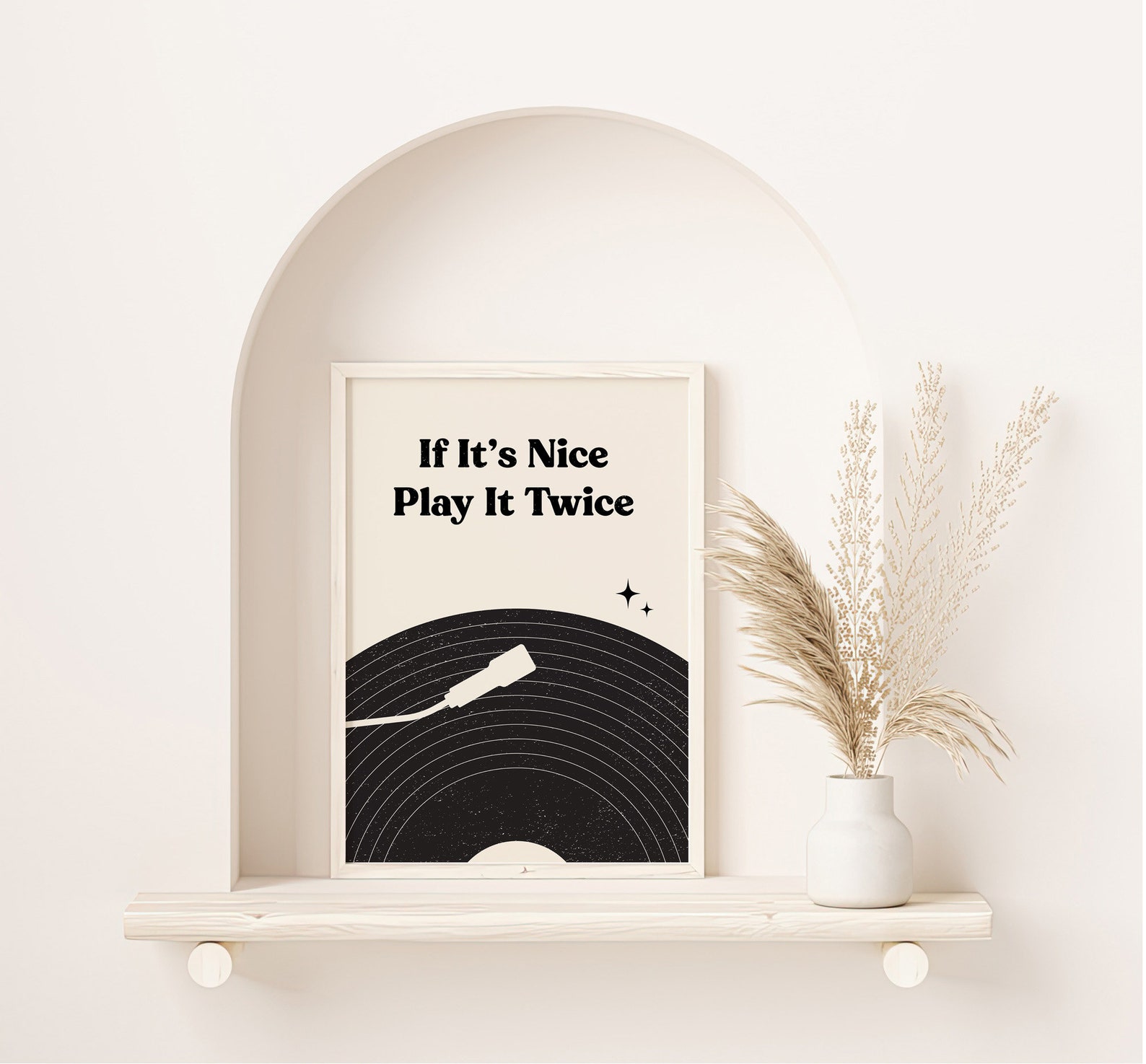 Retro Vinyl Print, Music Record Poster, Trendy Turntable Art Print ...