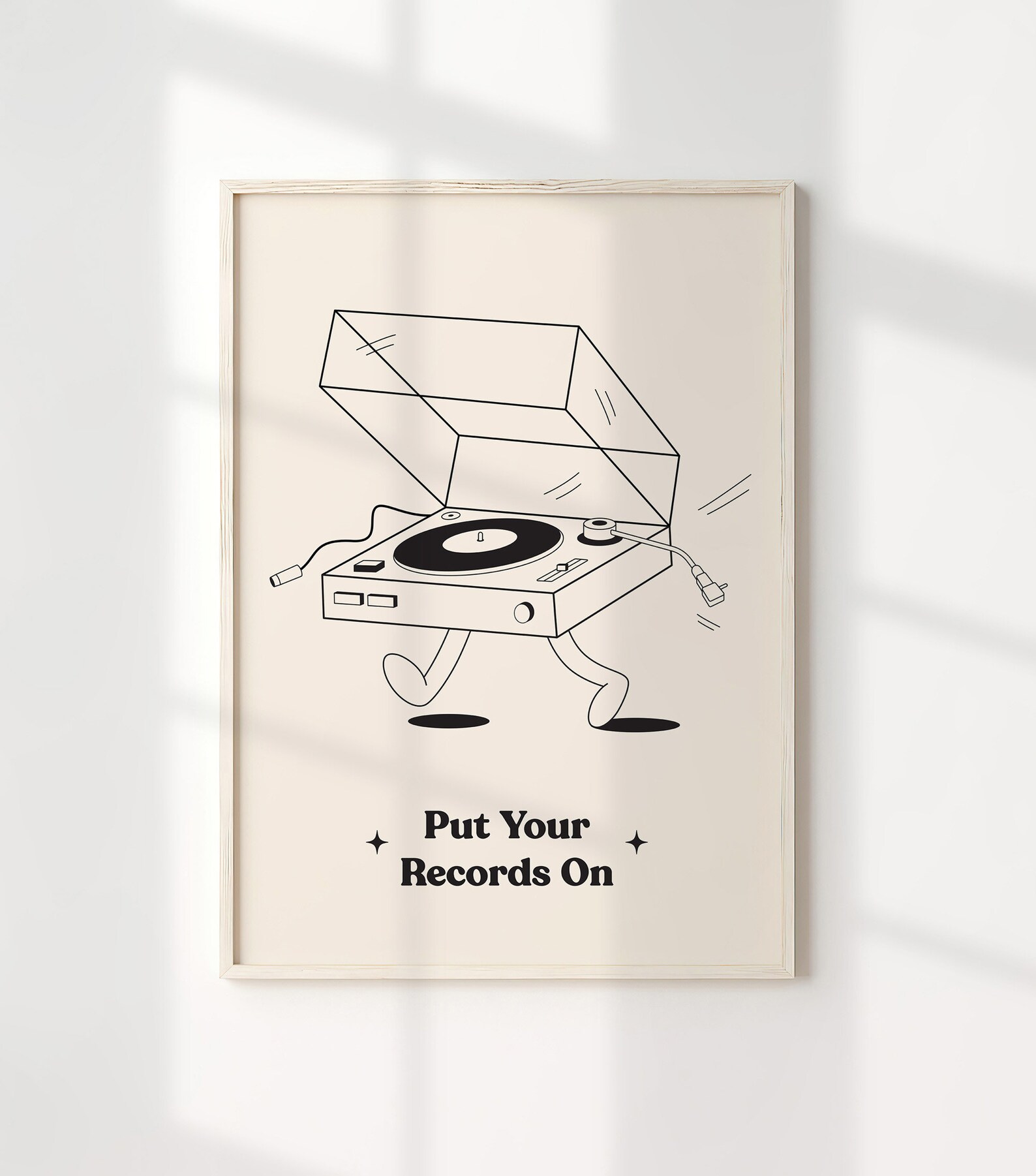 Retro Vinyl Print, Music Record Poster, Trendy Turntable Art Print ...