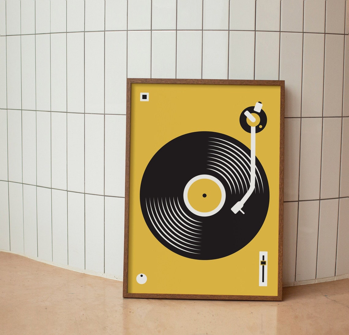 Retro Music Print, Vinyl Record Poster, Trendy Turntable Art Print ...