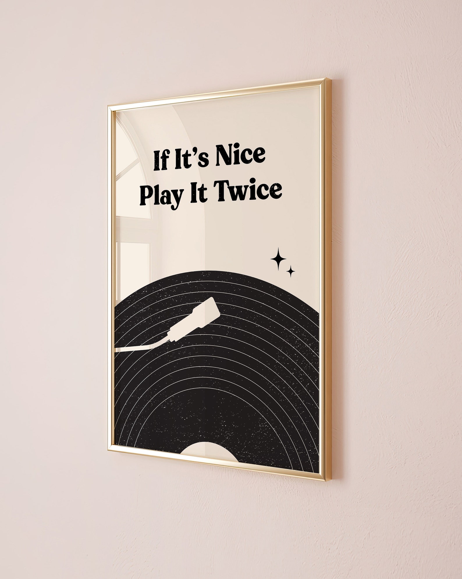 Retro Vinyl Print, Music Record Poster, Trendy Turntable Art Print ...