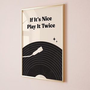 Retro Vinyl Print, Music Record Poster, Trendy Turntable Art Print ...