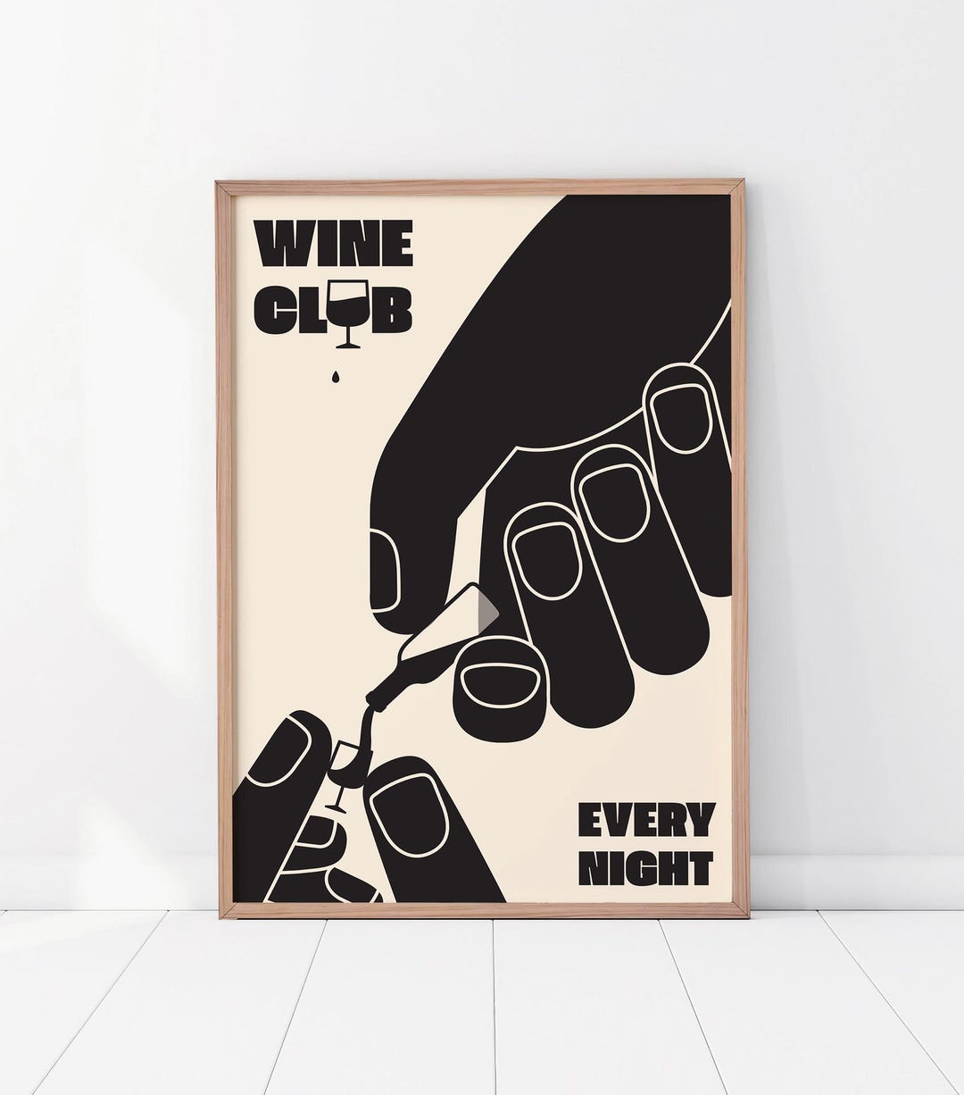 Trendy Wine Poster, Wine Club Print, in Vino Veritas, Unique Wine Party ...