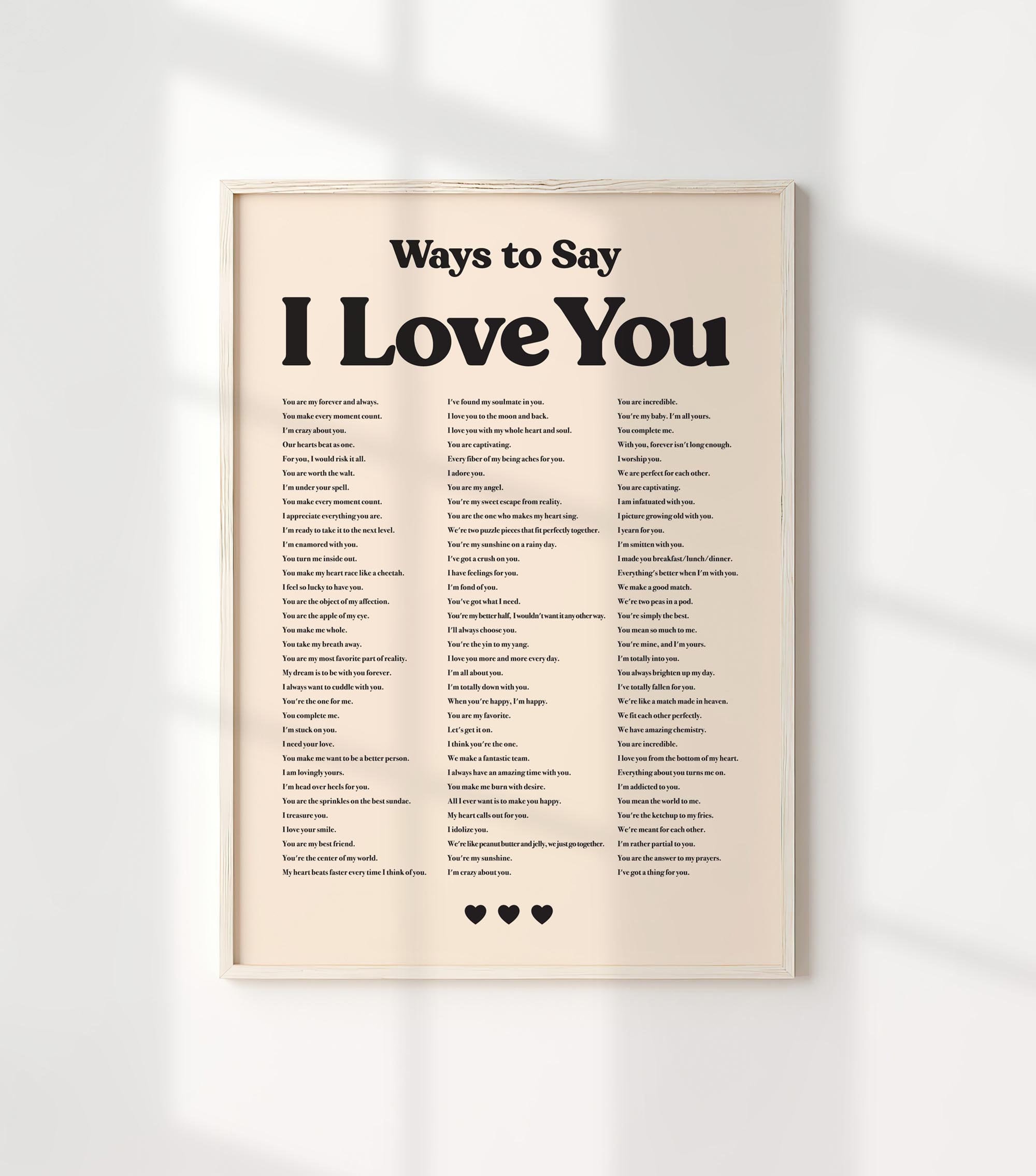 I Love You Print, Inspirational Poster, Positive Poster, Trendy Wall ...