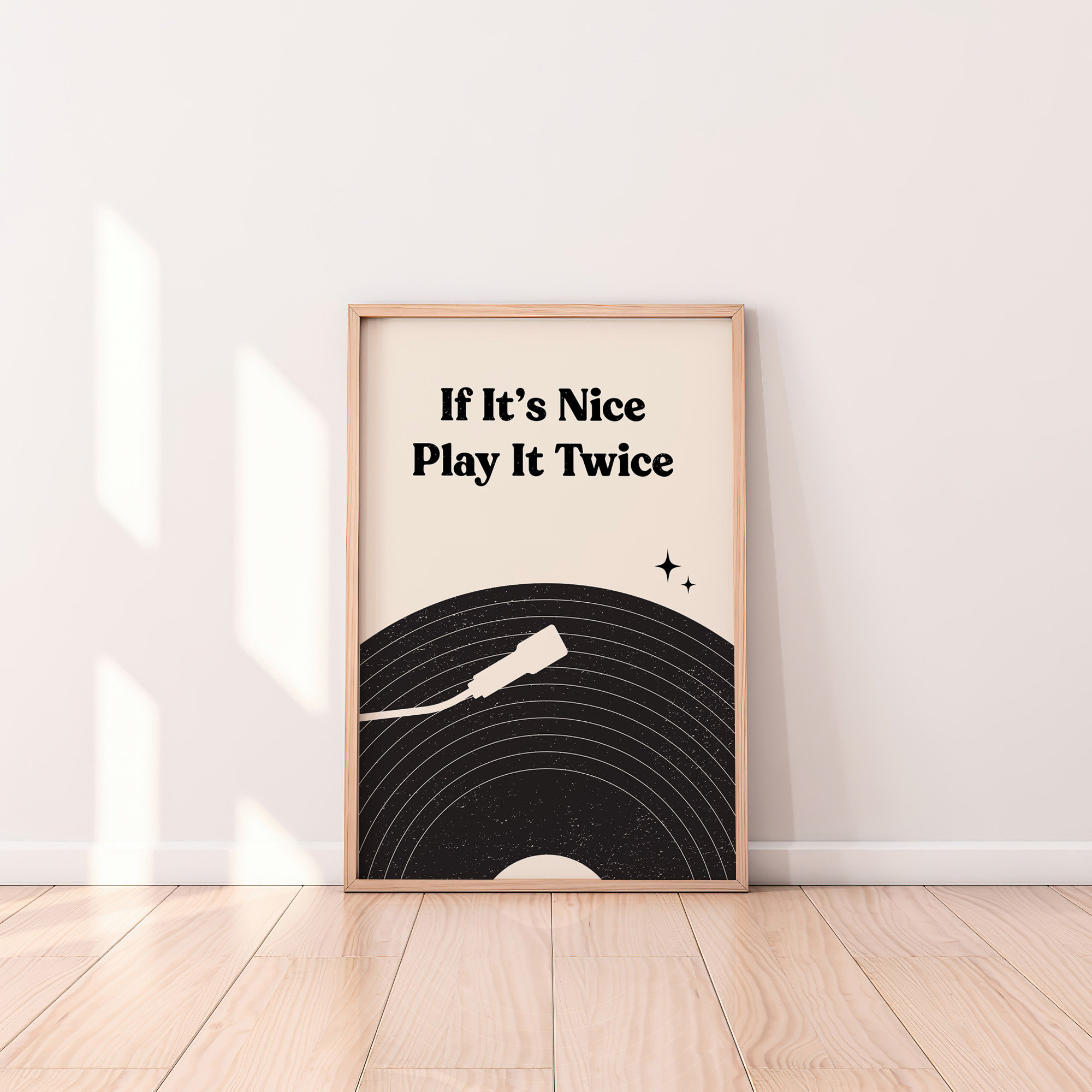 Retro Vinyl Print, Music Record Poster, Trendy Turntable Art Print ...