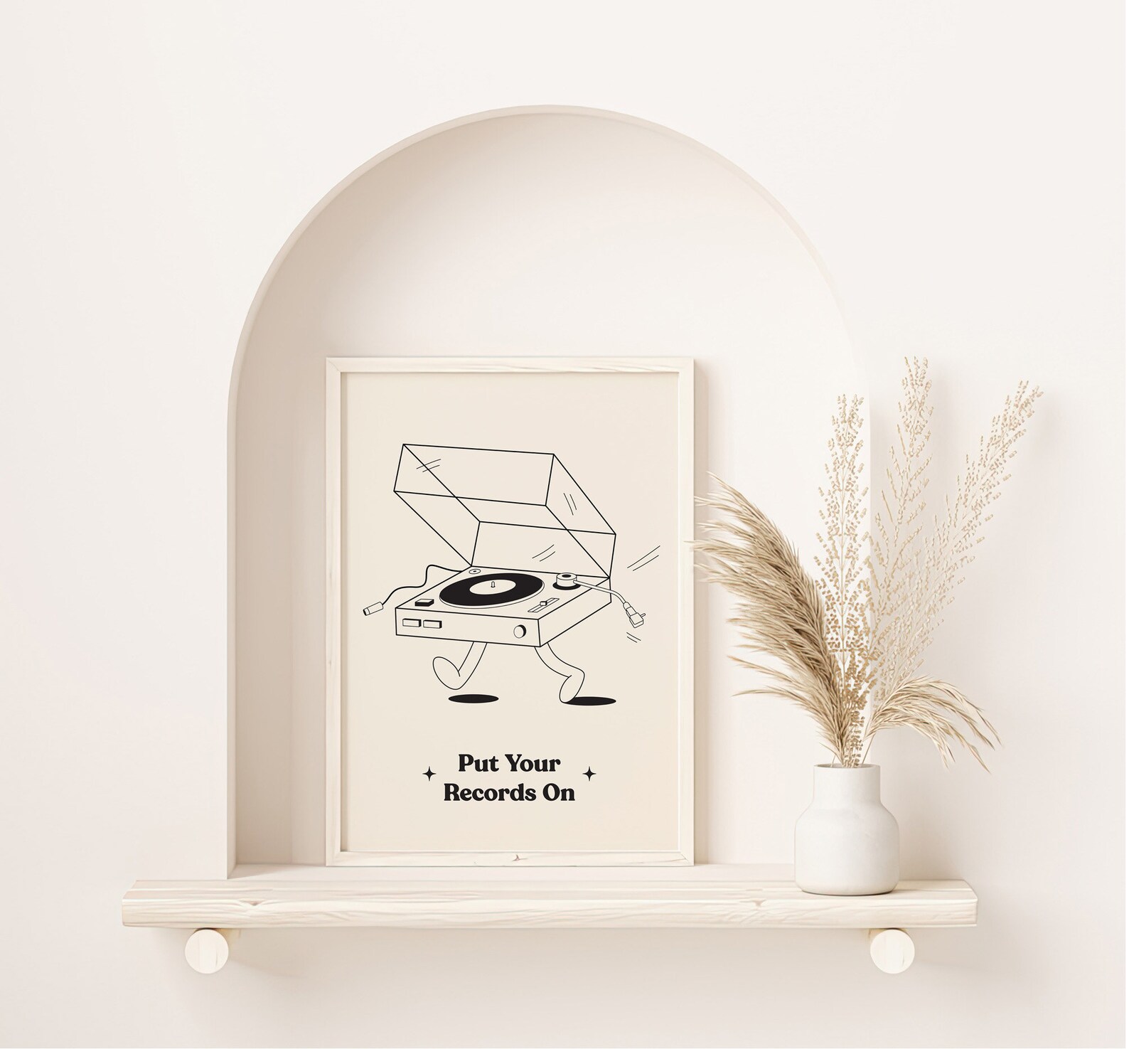 Retro Vinyl Print Music Record Poster Trendy Turntable Art - Etsy