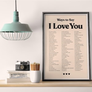 I Love You Print, Inspirational Poster, Positive Poster, Trendy Wall ...