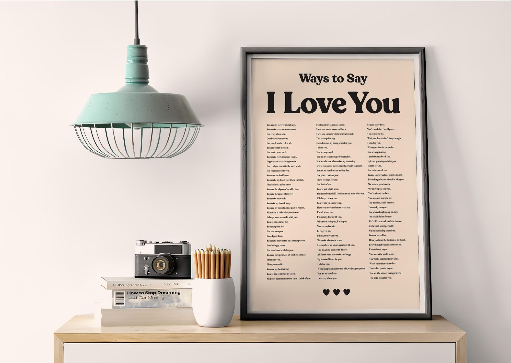 I Love You Print, Inspirational Poster, Positive Poster, Trendy Wall ...