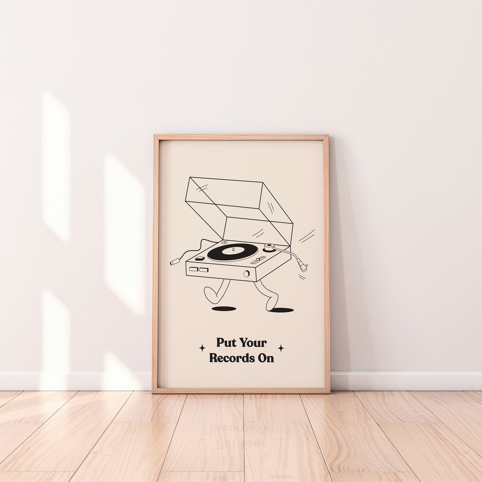 Retro Vinyl Print, Music Record Poster, Trendy Turntable Art Print ...