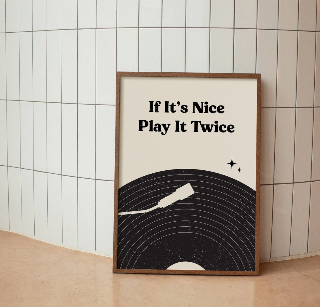 Retro Vinyl Print, Music Record Poster, Trendy Turntable Art Print ...