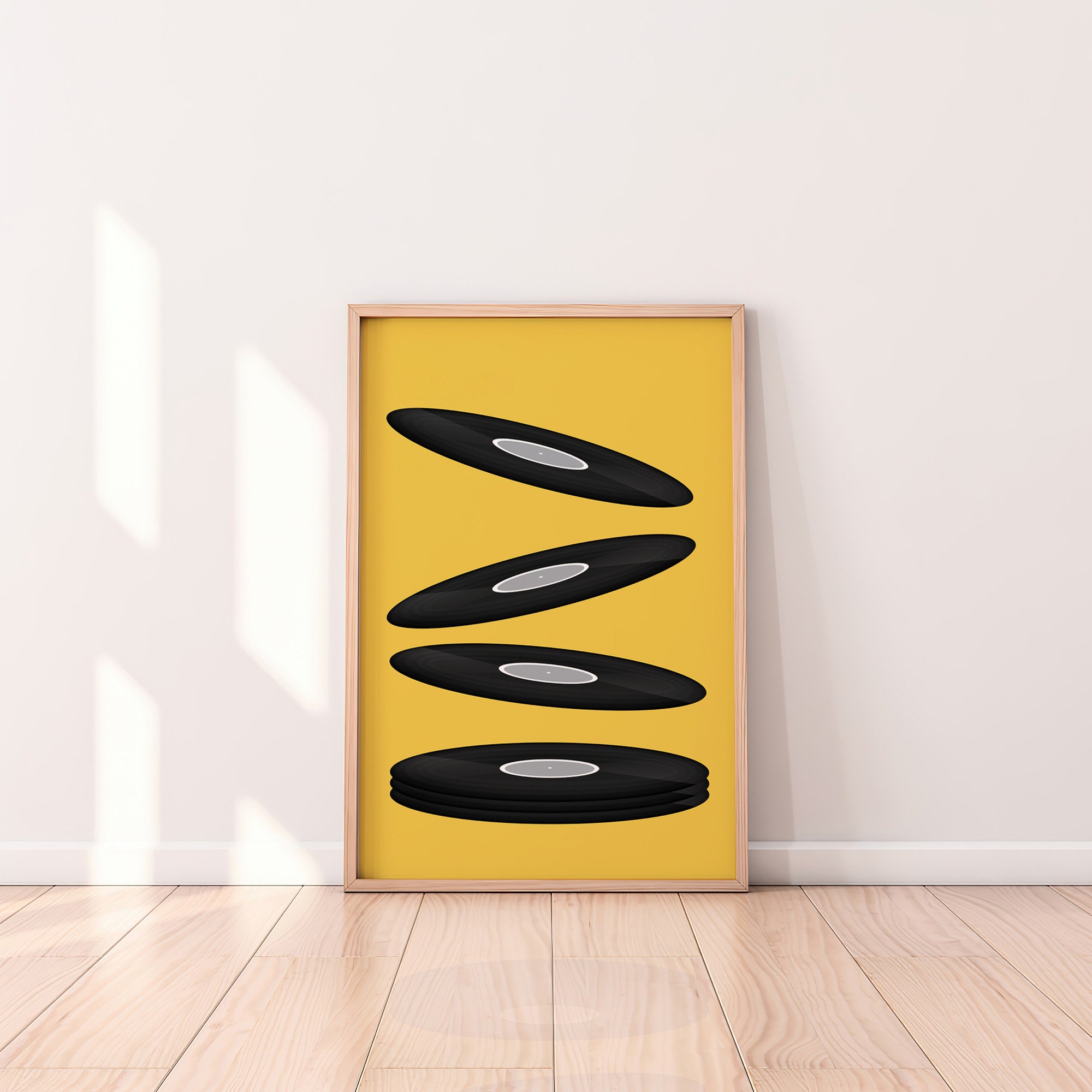 Retro Music Print, Vinyl Record Poster, Trendy Turntable Art Print ...