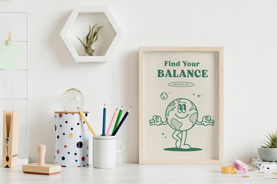 Motivational Poster, Retro Style Print, Mindful Reminder Print ...