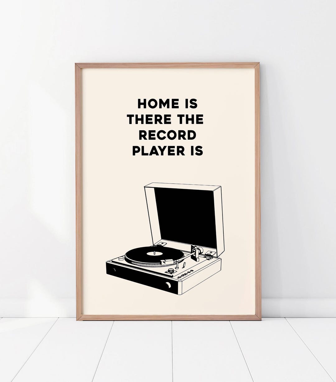 Retro Vinyl Print, Music Record Poster, Trendy Turntable Art Print ...